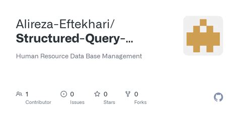 Github Alireza Eftekharistructured Query Language Sql Human Resources Database Human