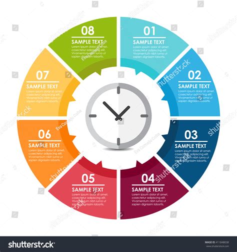 9 Vector Circle Info Graphic Template Round Diagram Graph Web Design