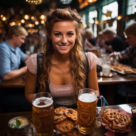 Premium Ai Image Oktoberfest German Girl
