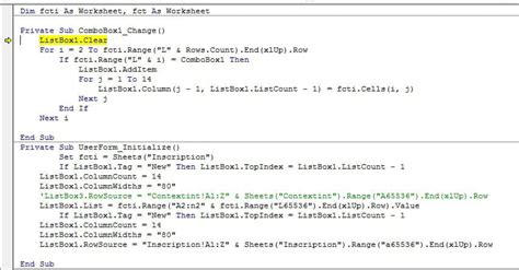 Alimenter Des Donnés Dans Une Listbox Et Filtre Par Combobox
