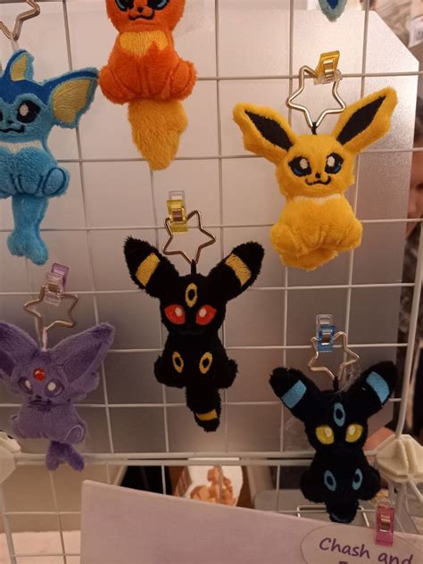 Eevee Evolution Plush Keychain Flareon Vaporeon Jolteon Espeon Umbreon Glaceon Leafeon