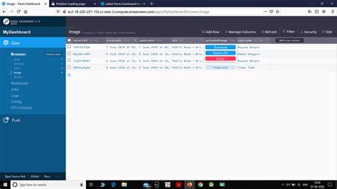 Why I Am Not Able To Download Image File Form Parse Server Parse