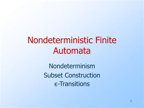 Ppt Nondeterministic Finite Automata Powerpoint Presentation Free