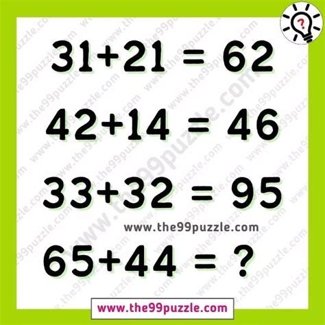 Genius Brainteaser Math Puzzle For Adults With Answer The 99 Puzzle