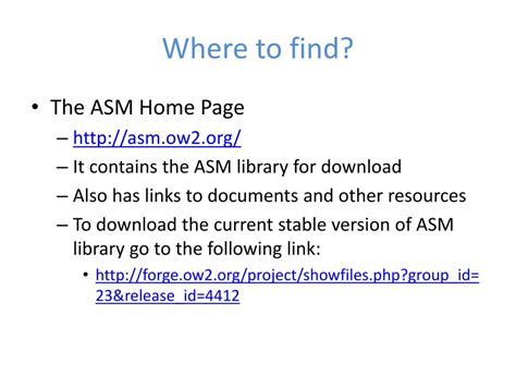 Ppt Asm A Bytecode Manipulation Tool A Brief Overview Powerpoint Presentation Id2459965