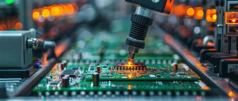 Premium Photo Closeup Of A Robotic Arm Soldering A Circuit Board