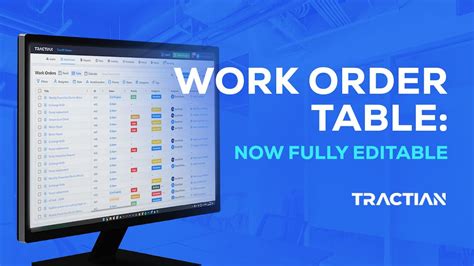 Platform Update Editable Work Order Tables YouTube