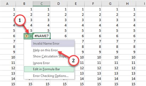 How To Fix Name Error In Microsoft Excel