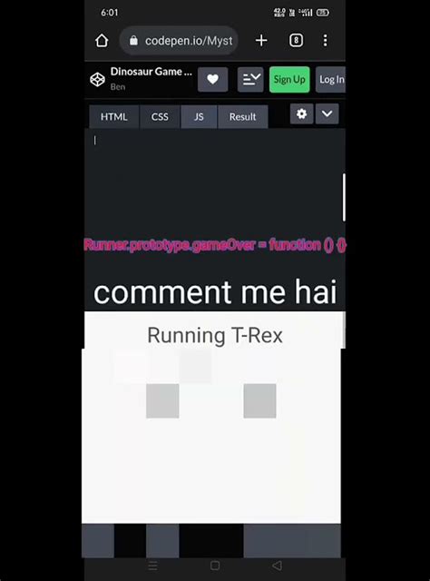 chrome dino game hack code in mobile how to hack dinosaur game👩‍💻