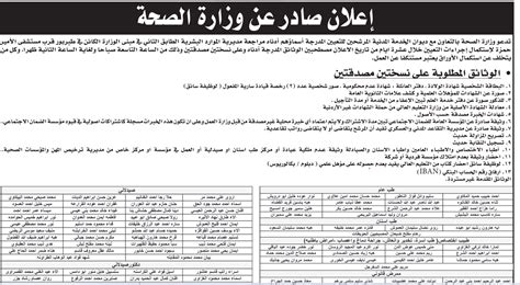 موقع الوكيل الإخباري عاجل مدعوون للتعيين في الصحة أسماء الوكيل