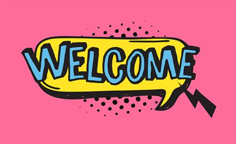 분홍색 배경과 하프 톤에 텍스트와 손으로 그린 연설 거품 벡터 팝 아트 개체 및 단어입니다 대화 나 만화를위한 낙서 요소 개체 그룹에 대한 스톡 벡터 아트 및 기타 이미지