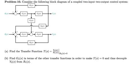 Solved Problem 10 Consider The Following Block Diagram Of A Chegg