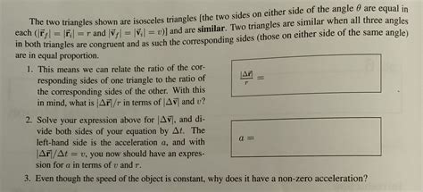 Solved Uniform Circular Motion In UCM The Velocity Vectors Chegg Com