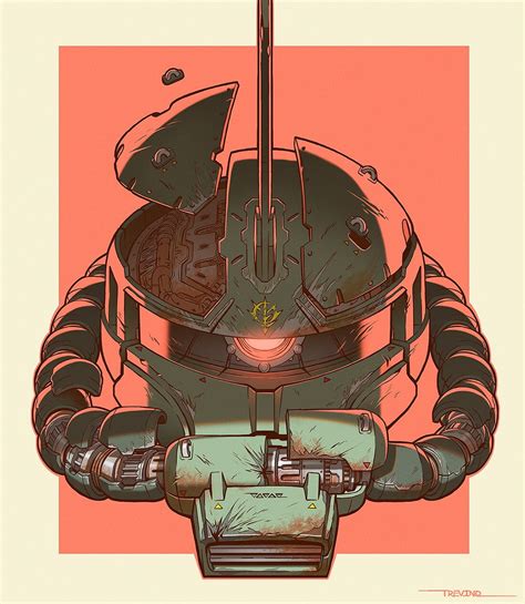 Zaku Ii Gundam And More Drawn By Robbie Trevino Danbooru
