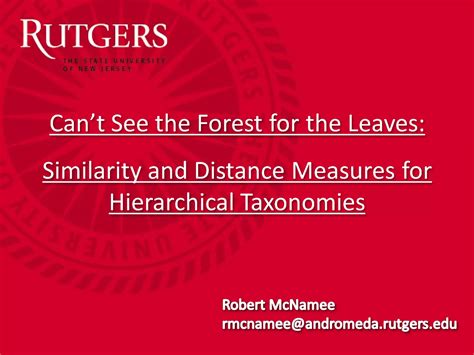 Similarity And Distance Measures For Hierarchical Taxonomies Ppt