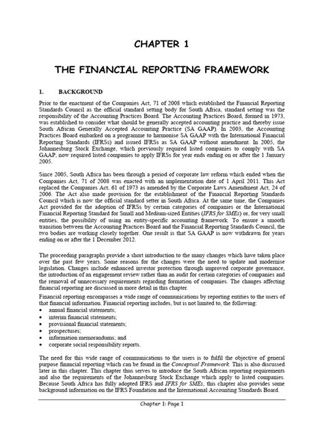 Chapter 1 Framework 2013 Pdf Fair Value International Financial