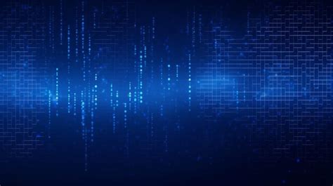 Premium Photo Blue Data Technology Background Vector With Binary Code