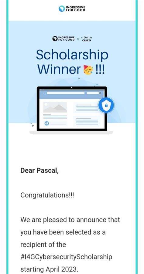 Pascal Ogada On Linkedin I4gcybersecurityscholarship Cybersecurity