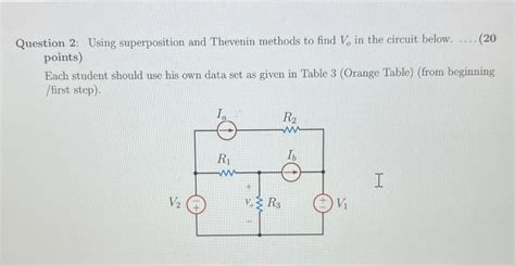 Question 2 Using Superposition And Thevenin Methods