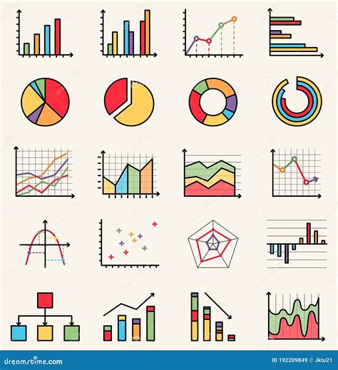 Set Decrease Graphs Stock Illustration 175518205