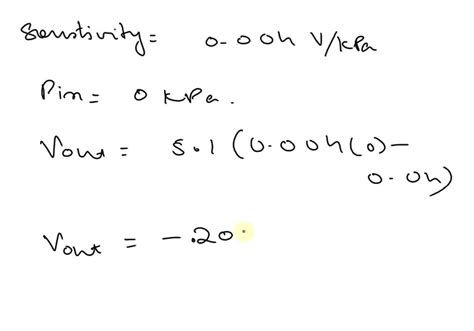 SOLVED A Pressure Sensor Outputs A Range Of MV To MV As A Variable Varies Over Its Range