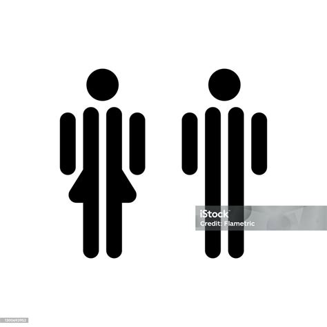 화장실에 대한 남성과 여성 기호 남자와 여자 아이콘 벡터 화장실 기호 욕실을위한 소녀 와 소년 Wc 그림 가정의 방에 대한 스톡 벡터 아트 및 기타 이미지 Istock
