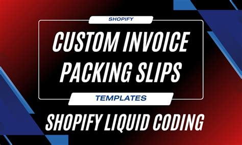 Create Shopify Custom Invoice And Packing Slip Template For Your Shopify Store By