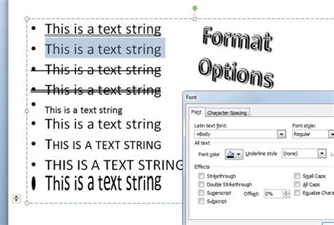 Changing The Font Format Options In PowerPoint