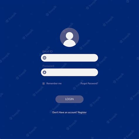 로그인 페이지 Ui 디자인 프리미엄 벡터