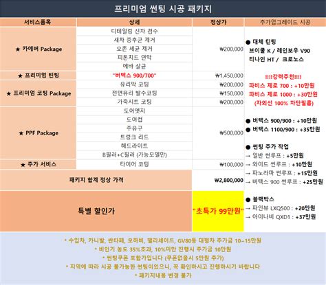 뽐뿌뽐뿌 회원 특혜 프리미엄 신차 패키지 최저가 99만원 시공 자외선 100퍼센트 차단 필름