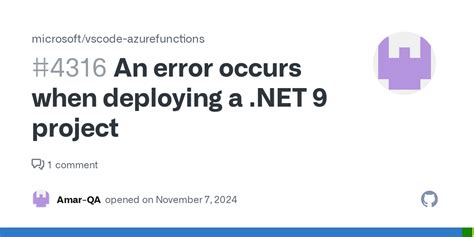 An Error Occurs When Deploying A Net 9 Project · Issue 4316 · Microsoftvscode Azurefunctions