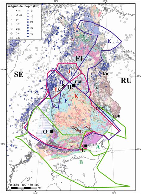 Seismicity Of The Target Region With Three Seismic Source Zone Ssz
