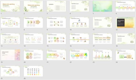 수채화포트폴리오예술디자인깔끔한ppt템플릿파워포인트양식 Ppt양식 Ppt디자인 파워포인트디자인 Ppt 템플릿 파워포인트2016 템플릿작업용