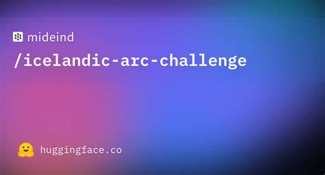 Mideind Icelandic Arc Challenge Datasets At Hugging Face