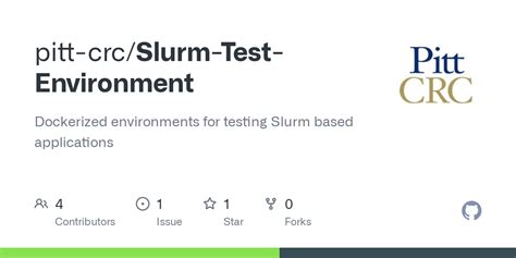 GitHub Pitt Crc Slurm Test Environment Dockerized Test Environments
