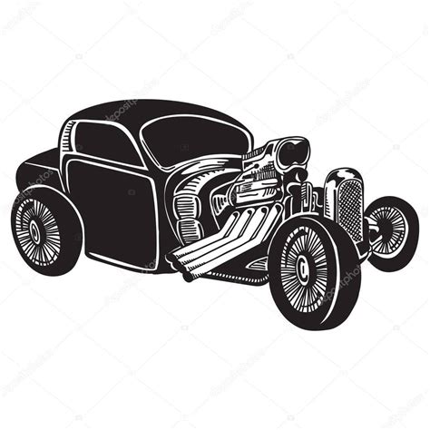 Vector Retro Hot Rod Stock Vector By ©krotok 128831950