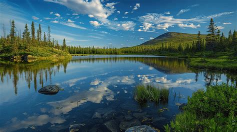황야 호수와 여름 하늘 호수 황야 파란색 배경 일러스트 및 사진 무료 다운로드 Pngtree