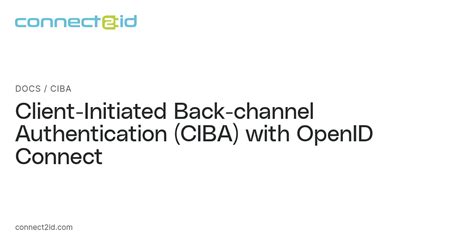 Ciba · Docs · Connect2id