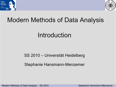 Pdf Modern Methods Of Data Analysis Introduction Dokumentips