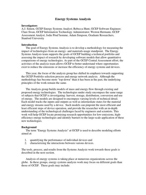 Pdf 51energy Systems Analysis Dokumentips