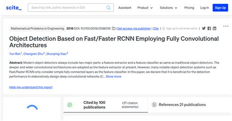 Object Detection Based On Fastfaster Rcnn Employing Fully Convolutional Architectures