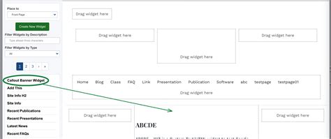 Callout Banner Widget Openscholar Documentation