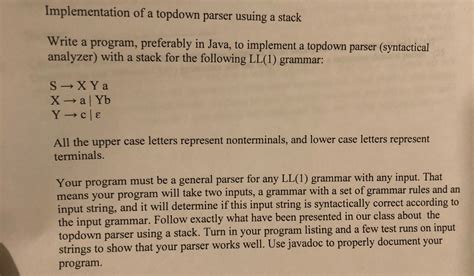 solved write a program in java to implement a topdown