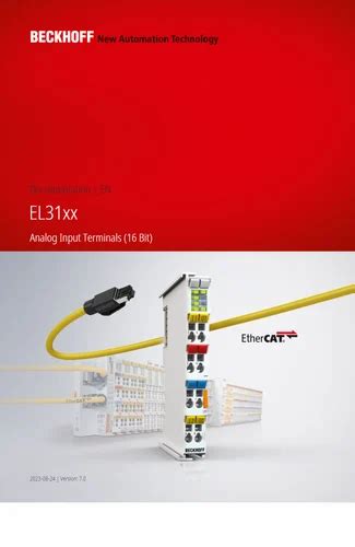 El Ethercat Terminal Channel Analog Input Beckhoff At Rs Digital Input Modules In