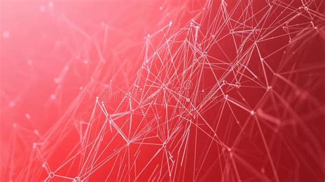 Abstract Red Geometric Network Design Stock Illustration Illustration Of Nodes Science