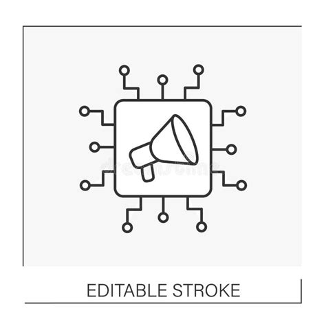 Microchip Line Icon Stock Vector Illustration Of Optimization 239994351
