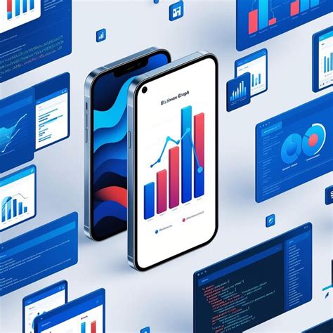 Surrounding The Phone Are Various Floating Digital Screens And Panels