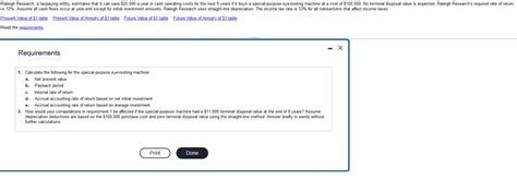 Solved NEED HELP WITH C D And E RequirementsCalculate Chegg