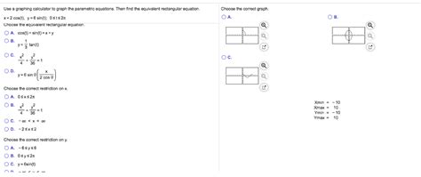Parametric To Rectangular Form Calculator Calculator Cgw