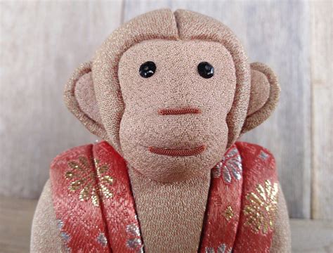 Monkey Doll Gorilla Saru Fabric Doll Japanese Doll Vintage Monkey
